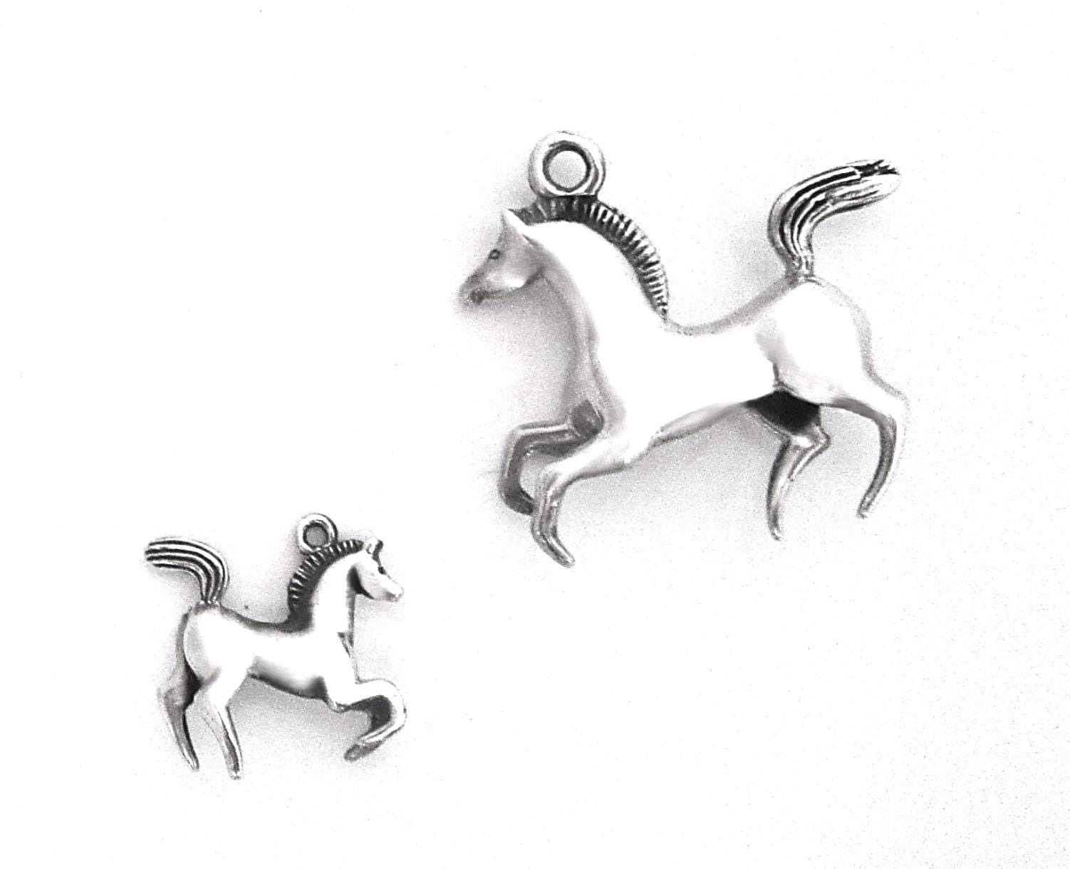 Arabian Horse Charm in Sterling Silver- Horse Show Animal Charm ...