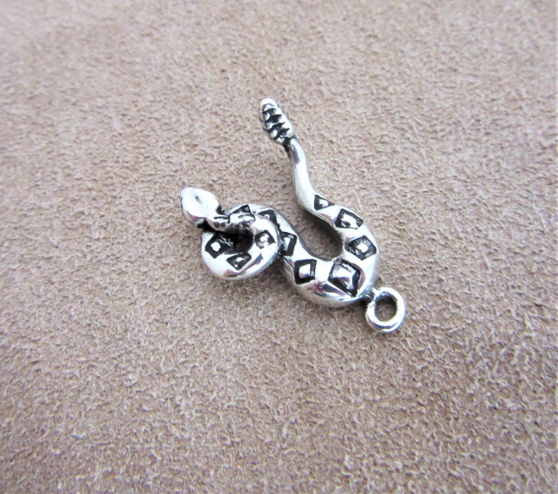Snake Charm Pendant Serpent Rattlesnake Viper new | Etsy