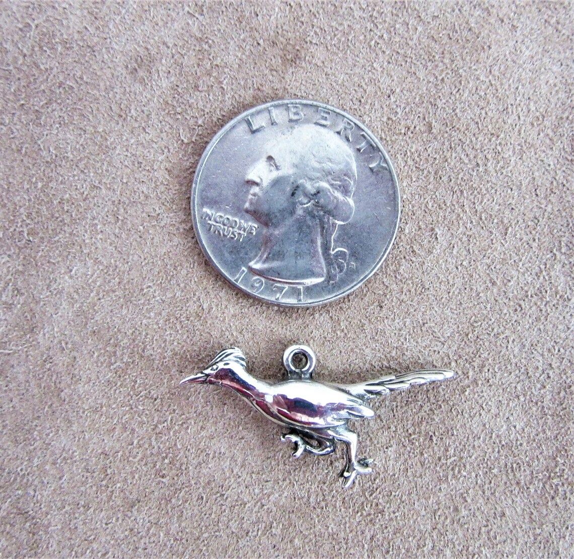Roadrunner Bird Charm Sterling Silver Bird Pendant New | Etsy