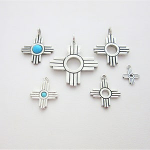 Zia Sun Charm Pendant in Solid Sterling Silver Available With Genuine ...