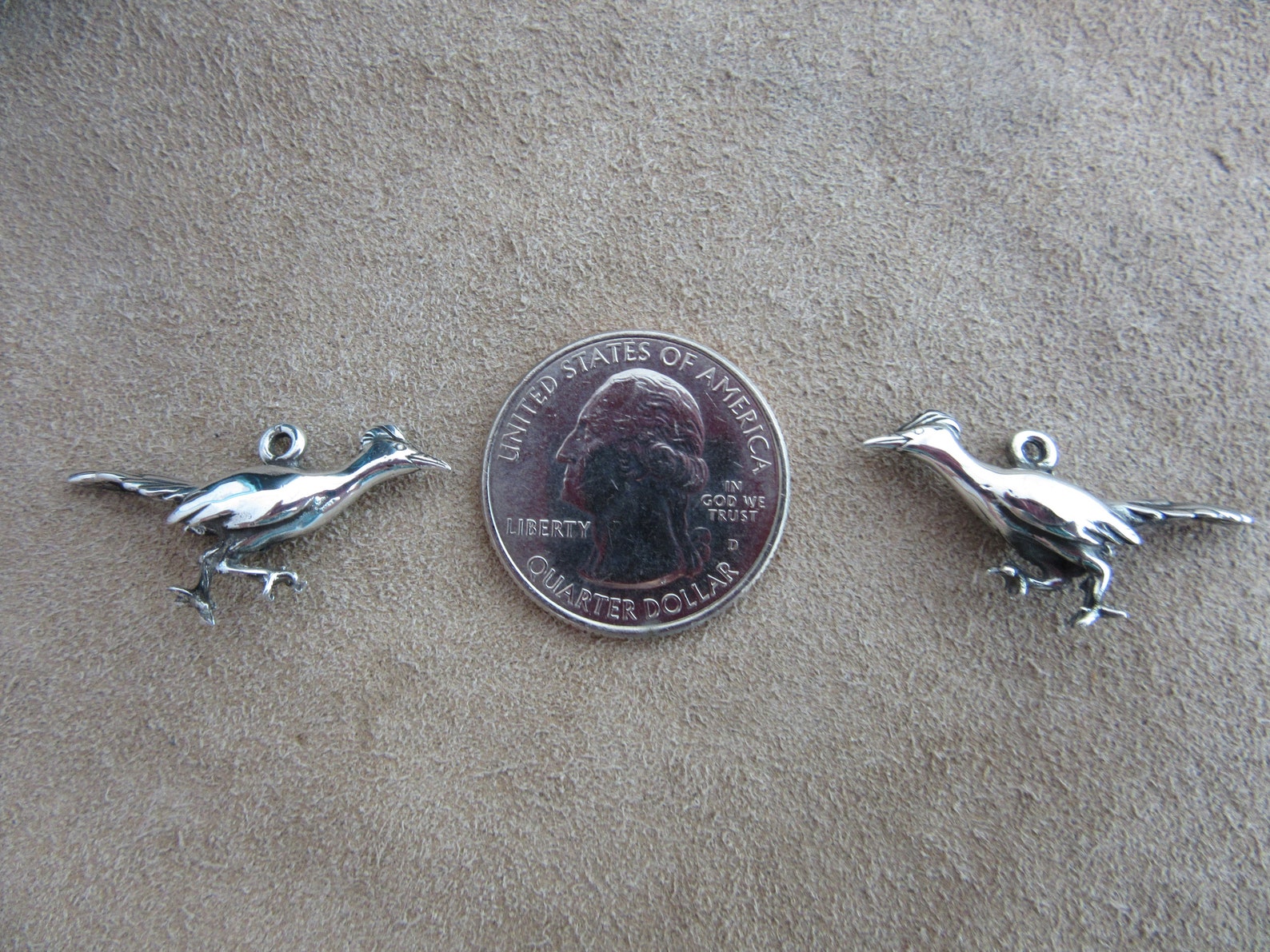 Roadrunner Bird Charm Sterling Silver Bird Pendant New | Etsy