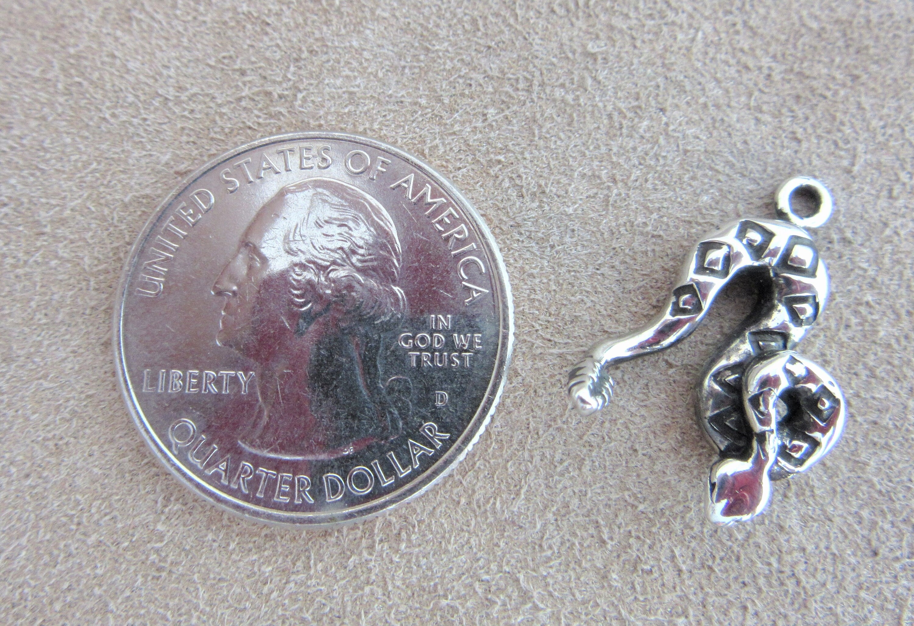 Snake Charm Pendant Serpent Rattlesnake Viper new | Etsy