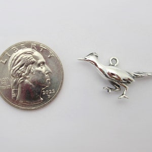 Roadrunner Bird Charm Sterling Silver Jewelry -roadrunner Pendant ...