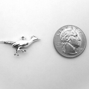 Roadrunner Bird Charm Sterling Silver Jewelry -roadrunner Pendant ...