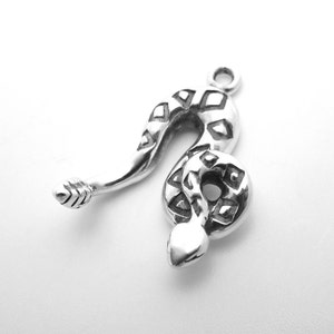 Snake Charm Pendant Serpent Rattlesnake Viper New - Etsy
