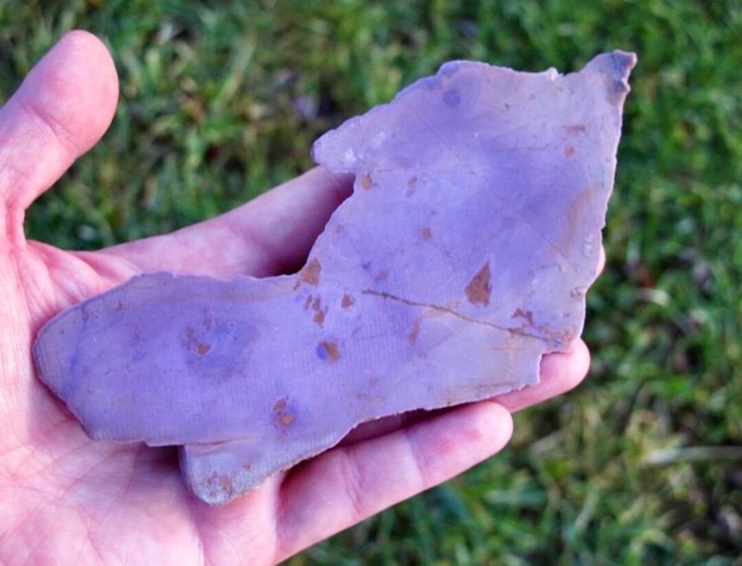 Large Slice of Rough Purple Jade From Turkey - Slab Stone Lavender ...