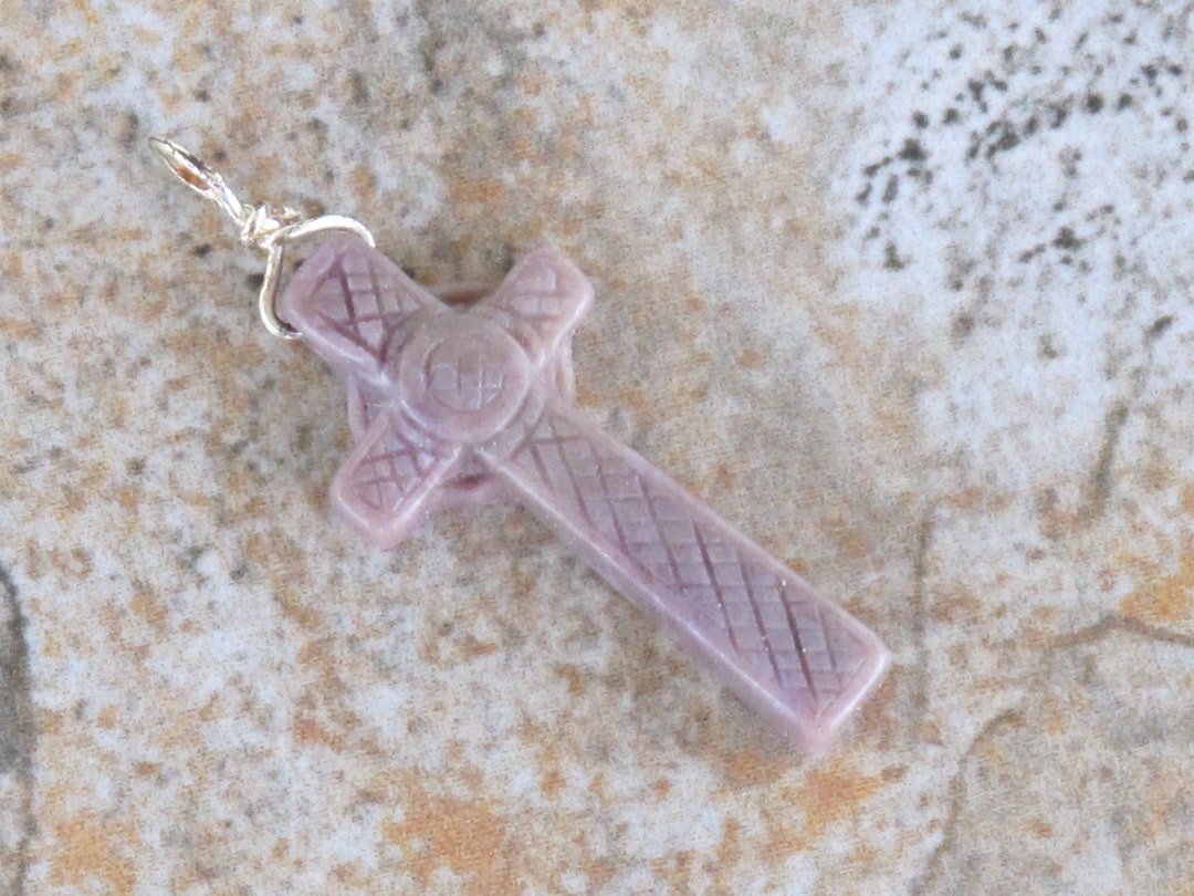 Turkish Purple Jade Pendant Crucifix Pendant Christian Celtic Cross ...