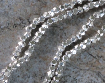Silver Nugget Beads | Etsy