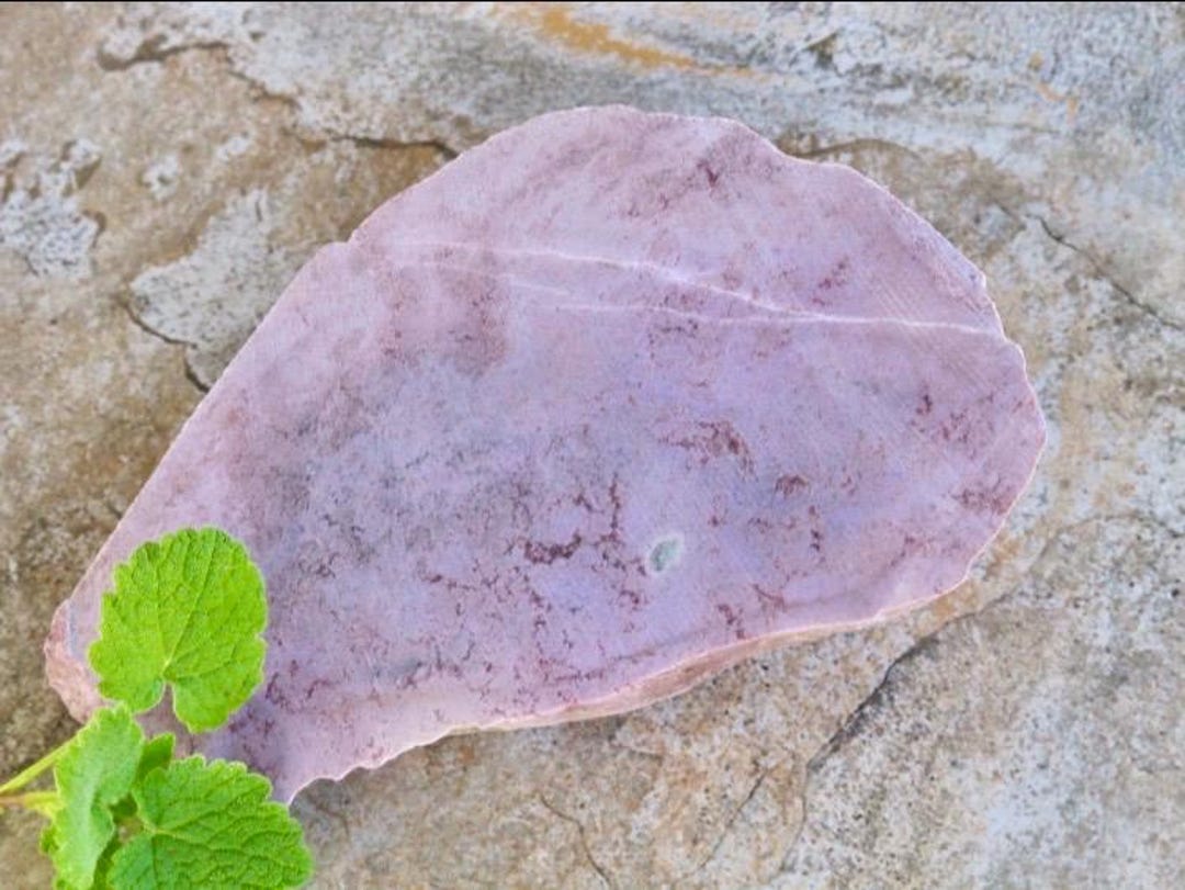 Large Slice of Rough Purple Jade From Turkey - Slab Stone Lavender ...