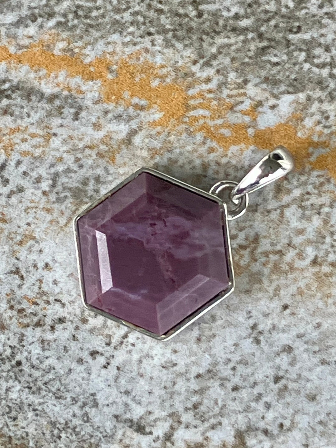Faceted Purple Jade Pendant - Turkish Lavender Jadeite - Hexagon 6 ...