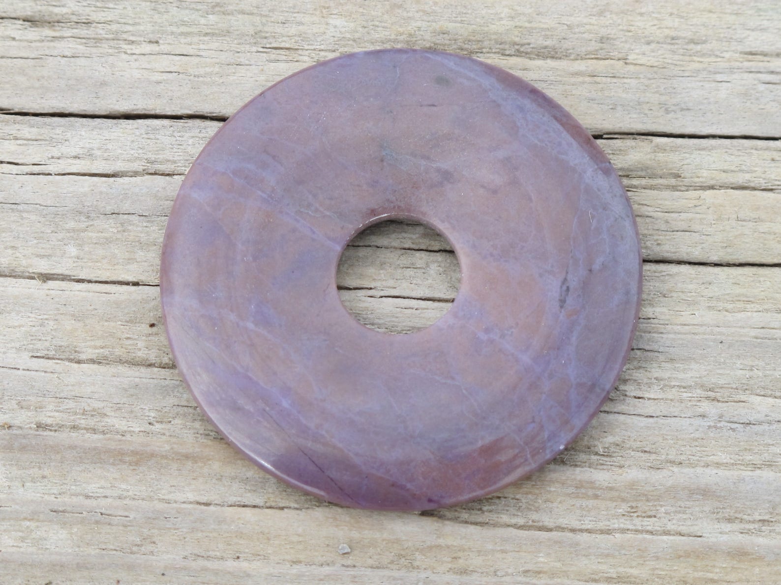 Large Jade Pi Pendant Lavender Jade Donut Pendant Natural | Etsy