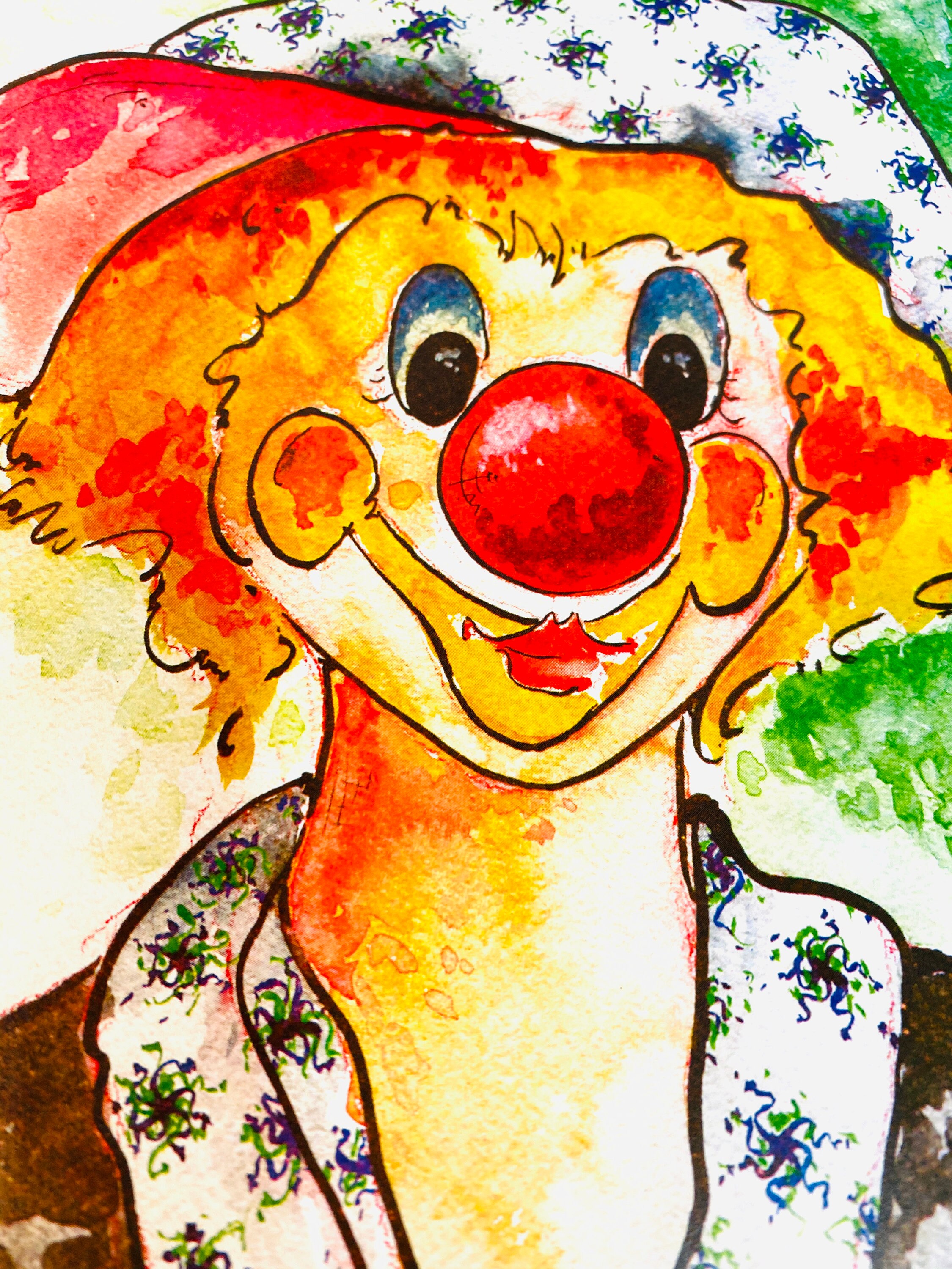 Vintage Zampiva Lino Clown Prints Retro Clown Prints | Etsy Australia