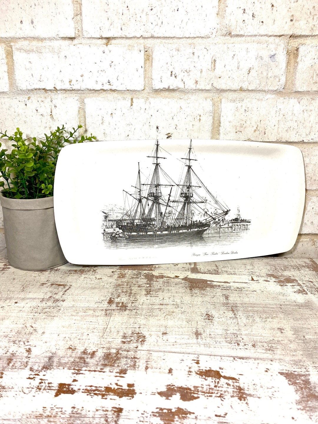 Vintage Maritime Thetford Tray Vintage Moulded Serving Tray Nautical ...