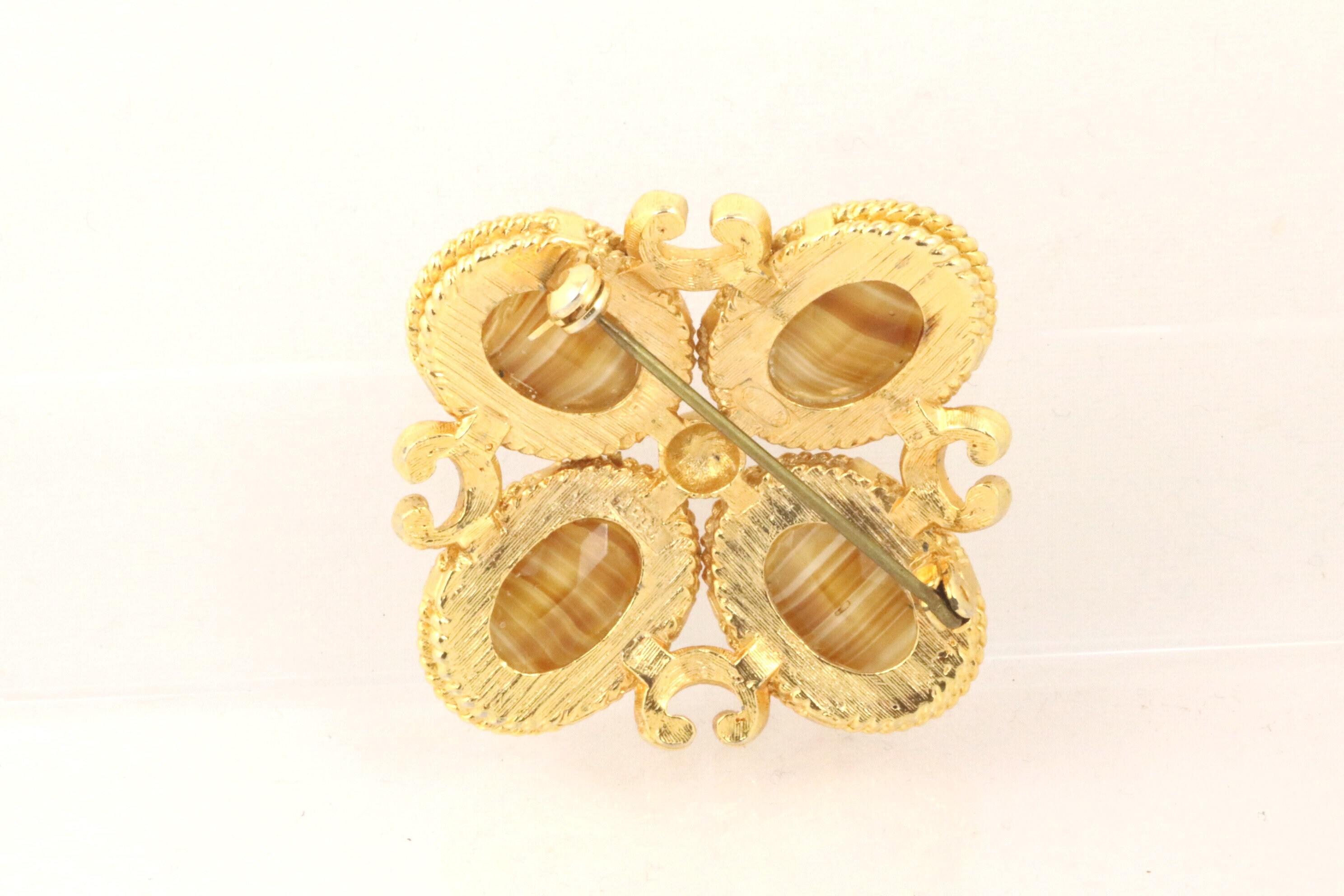 Vintage Mid-century Sphinx Brooch 1960s Retro Style Elegant Art Glass ...