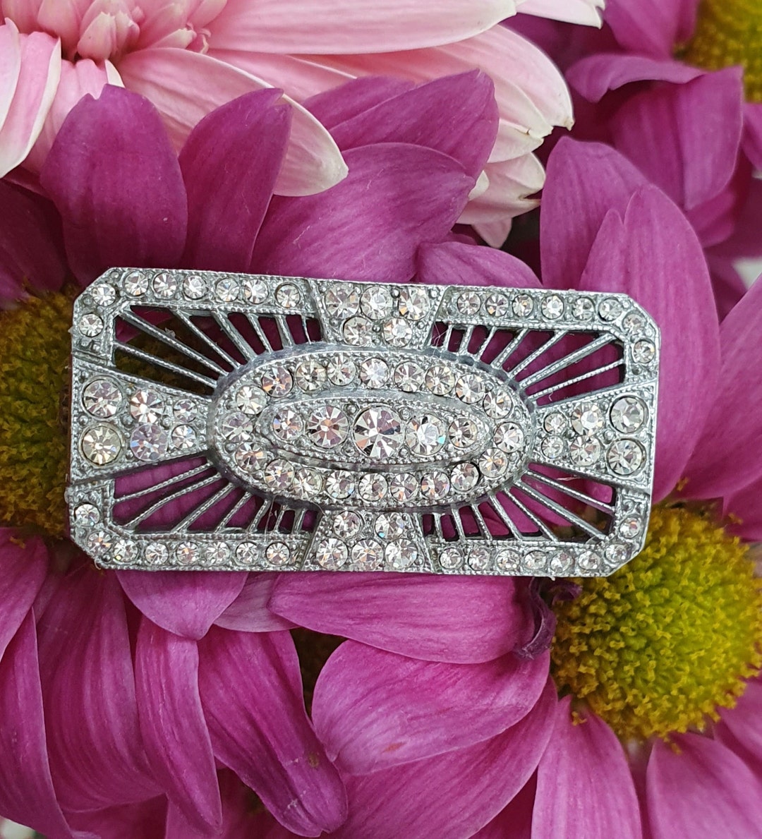 Art Deco Antique Brooch 1920s With Trombone Clasp, Sparkling and Ready ...