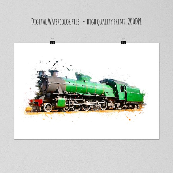 Steam Engine Poster - Etsy