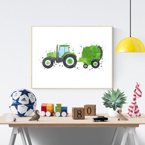 Farm Nursery Decor Bundle Tractor Wall Art Farm Vehicles Print Kids ...