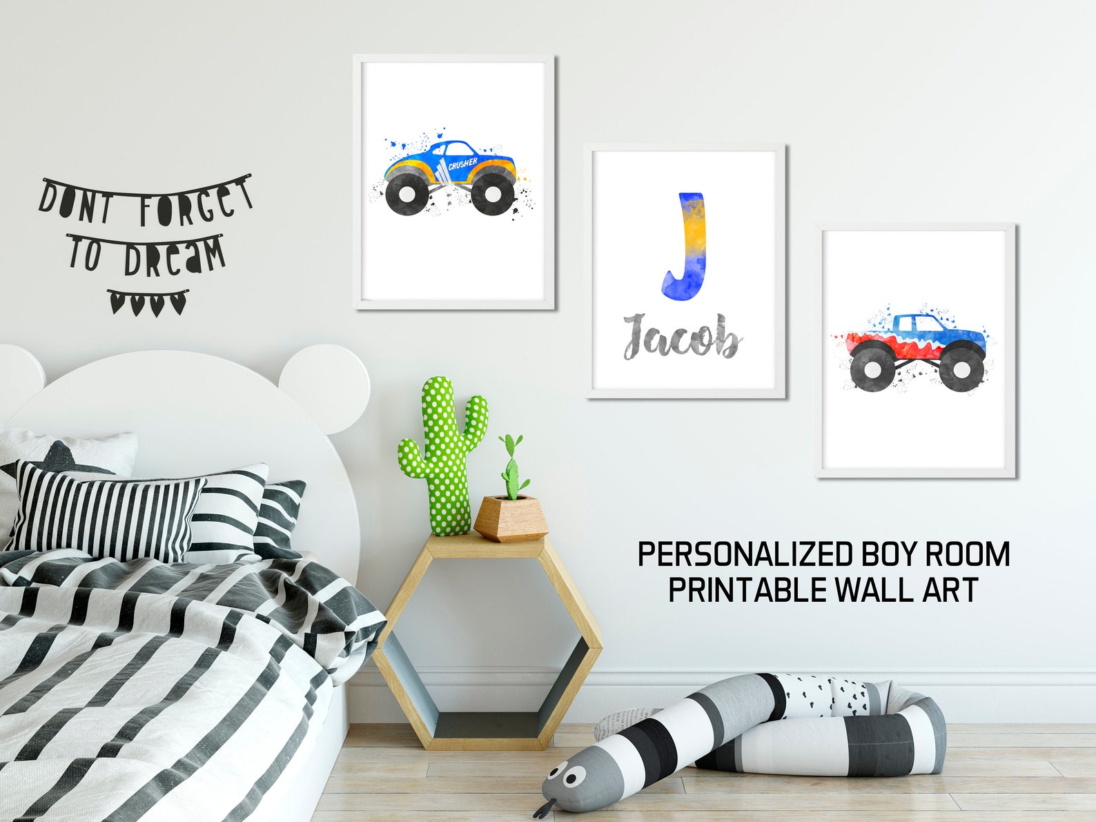 Boy Name Art Personalized Print Baby Shower Gift Custom Boy Name Art ...