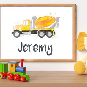 Personalized Name, Train Print, Train Boy Name, Nursery Wall Art ...