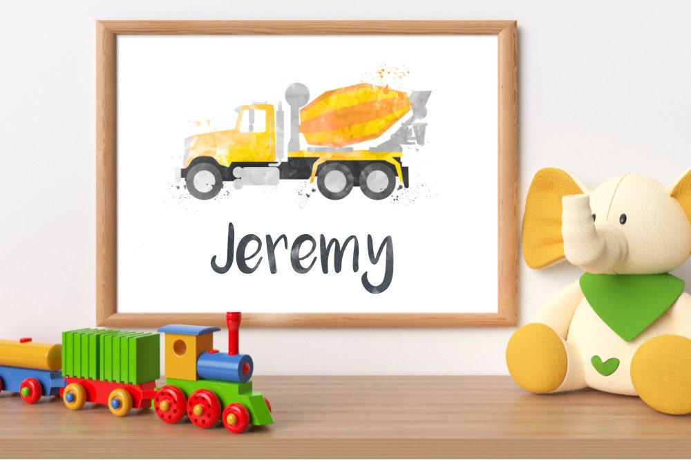 Personalized Name Train Print Train Boy Name Nursery Wall - Etsy