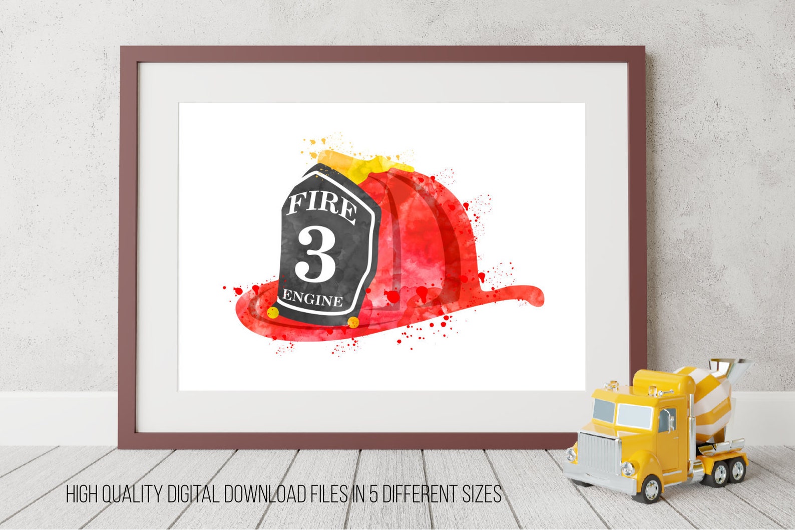 Fire Helmet, Fireman Party, Fireman Birthday, Fire Helmet Print, Fire ...
