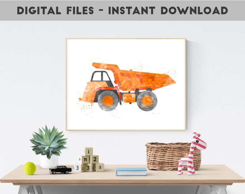 Dump Truck Printable Construction Theme Construction - Etsy