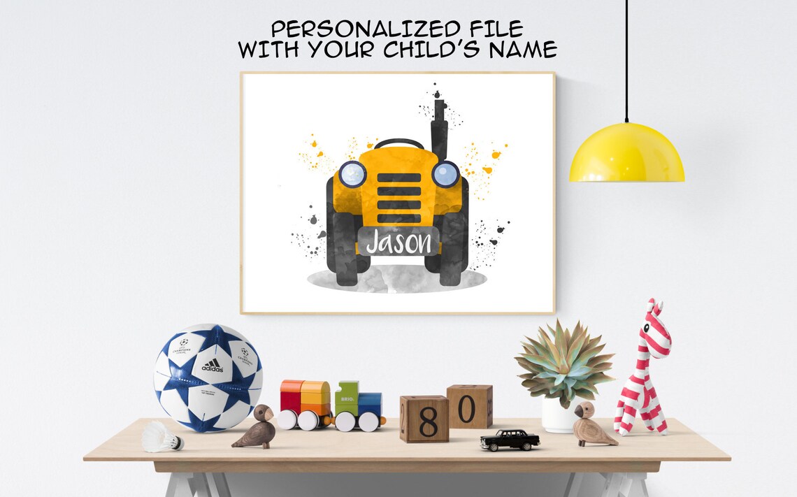 Boy Name Wall Art Custom Boy Art Print Big Boy Room Print - Etsy