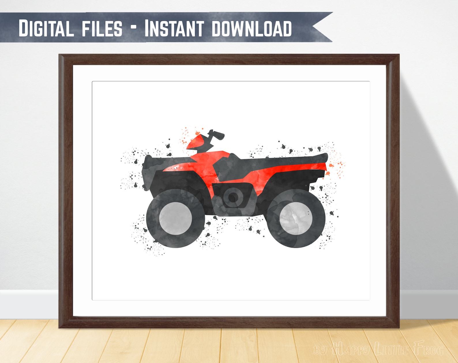 Quad Bike Print, ATV Printable, Quad Wall Art, Terrain Car, Nursery Art ...