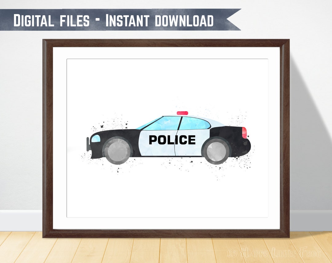 Police Car Print, Emergency Vehicle, Rescue Vehicles, Boys Vehicle ...