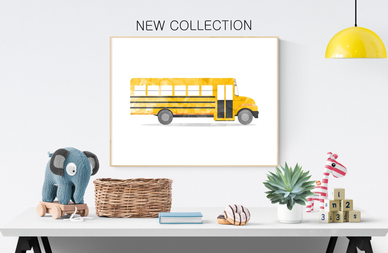 School Bus Print, School Bus Printable, Bus Wall Art, Toddler Boy Print ...
