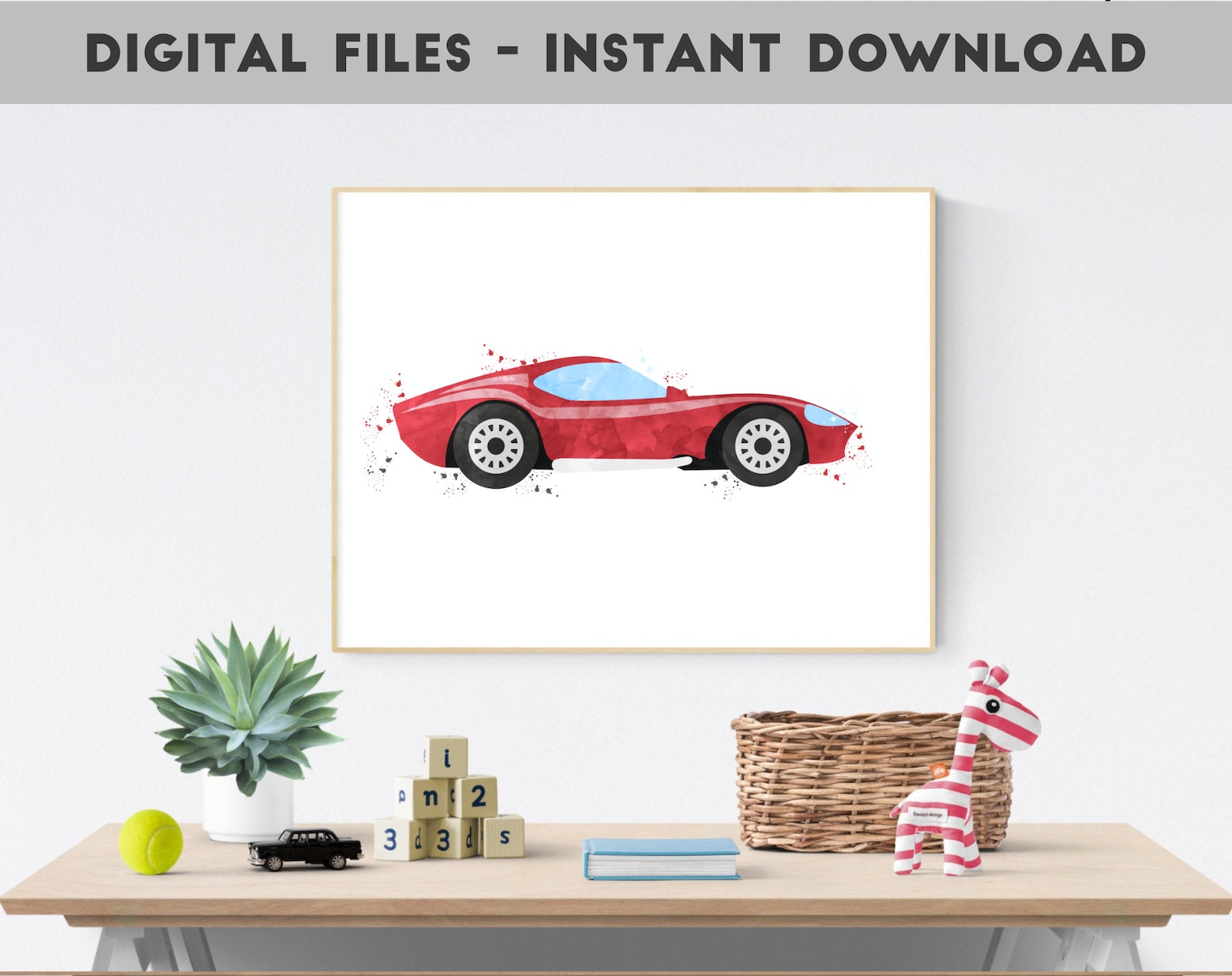Car Prints Bundle Car Printables Set Car Nursery Print Big - Etsy