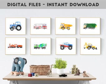 Transportation Kids Bundle Transportation Nursery Set of 8 | Etsy