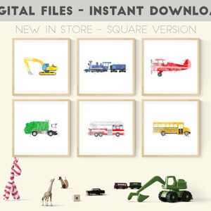 Transportation Kids Bundle, Transportation Nursery, Set of 6 Prints ...