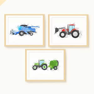 Farm Nursery Decor Bundle Tractor Wall Art Farm Vehicles Print Kids ...