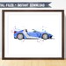 Race Car Prints Bundle, Sport Cars Set of 3, Racing Cars Printable, Boy ...