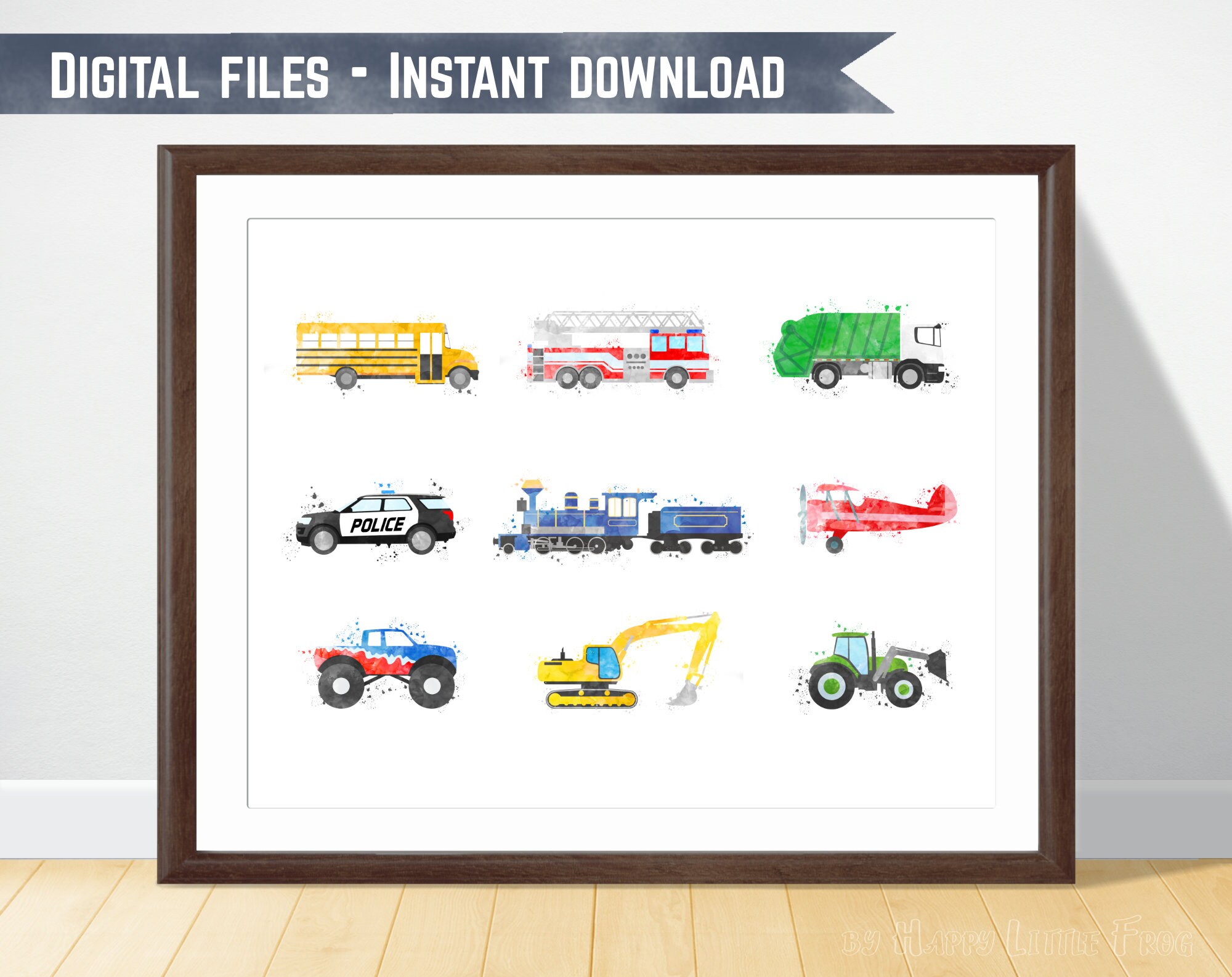 Transportation Print Kids Playroom Poster Transport Nursery - Etsy ...