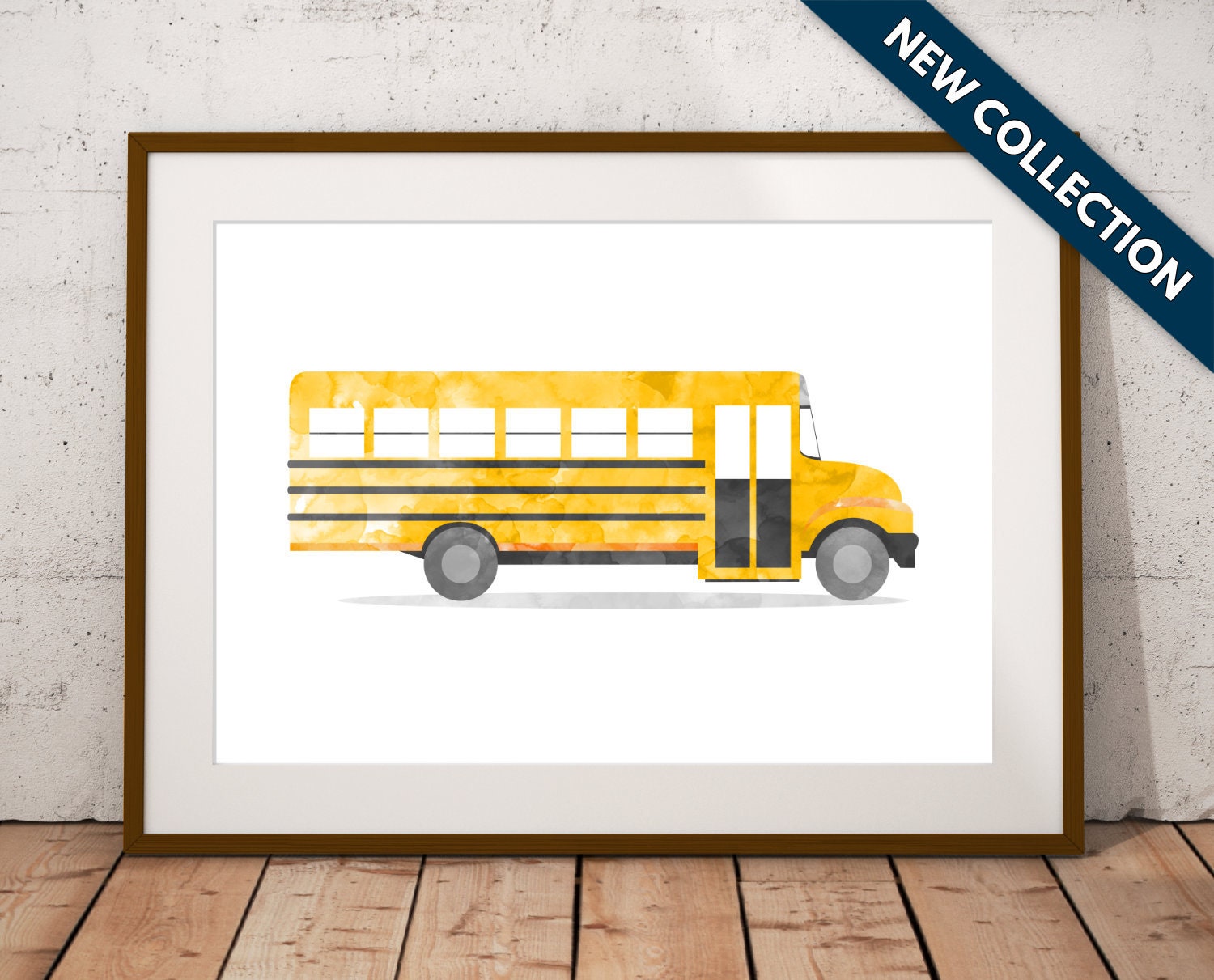 School Bus Print, School Bus Printable, Bus Wall Art, Toddler Boy Print ...