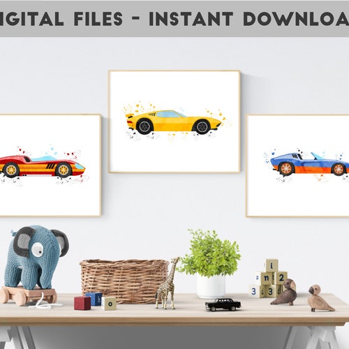 Racing Car Printable Race Car Print Transportation Wall Art - Etsy