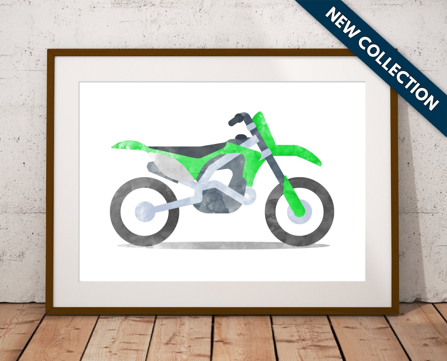 Dirt Motorcycle Print, Printable Motorcycle Wall Art, Toddler Boy Art ...
