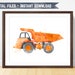 Dump Truck Printable Construction Theme Construction - Etsy