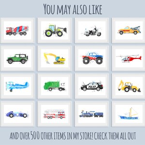 Transportation Kids Bundle, Transportation Nursery, Set of 9 Prints ...