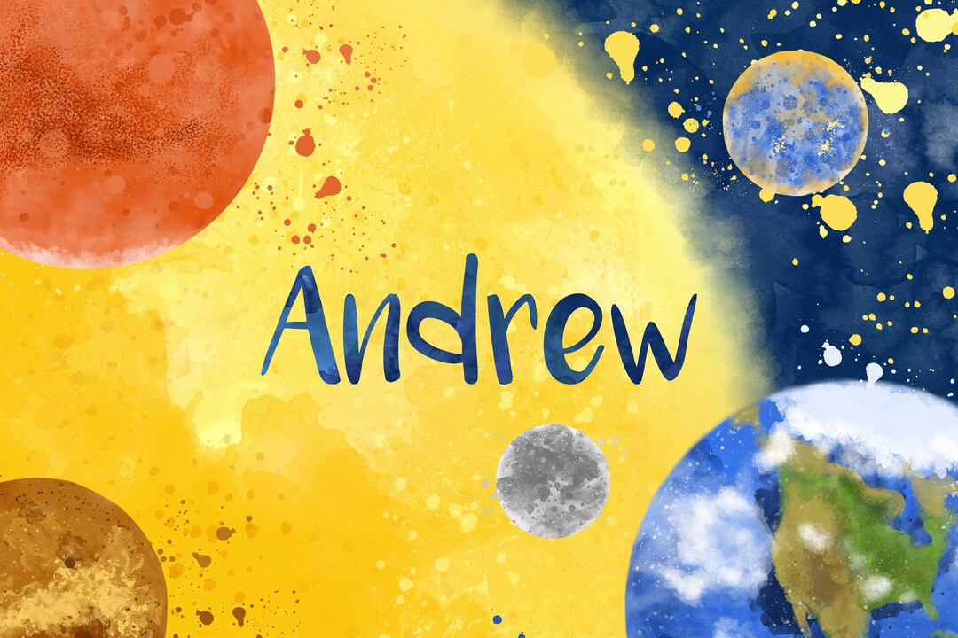 Boy Name Print Personalized Name Art Space Nursery Decor Big Boy ...