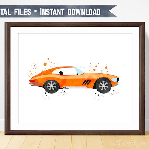 Racing Car Printable Race Car Print Transportation Wall Art - Etsy