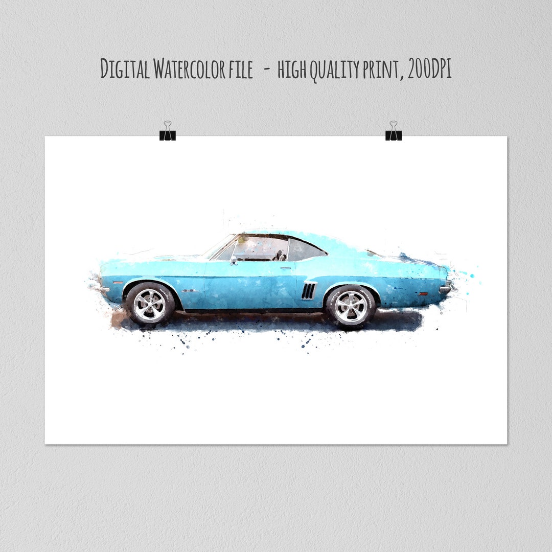 Classic Car Wall Decor Printable Gift for Car Guys Car - Etsy
