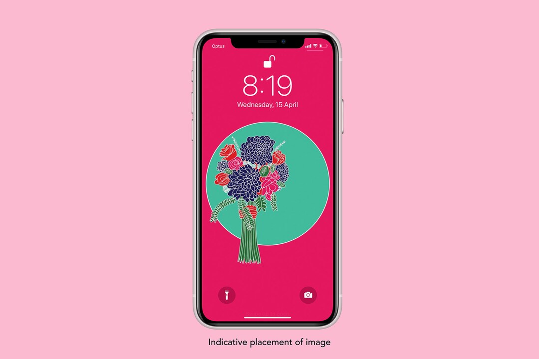 Hydrangeas Flower Bouquet 2 Illustration Smartphone Screensaver Mobile ...
