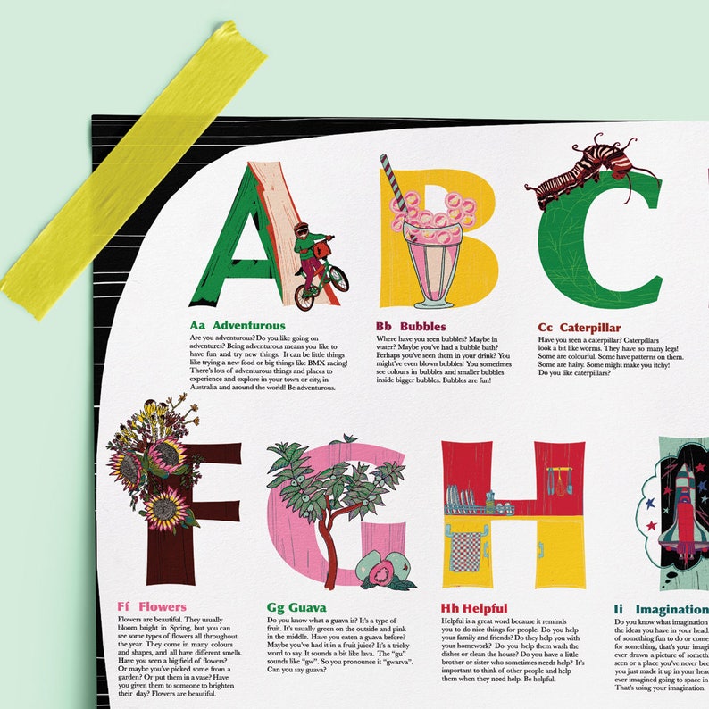 Alphabet, With a Difference Poster A2 Full-colour Print - Etsy Australia