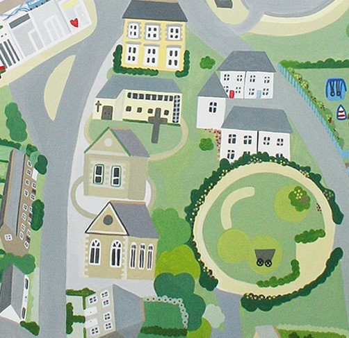 Map of Portreath, Cornwall - Signed Giclee Illustrated Print, Wall Art ...