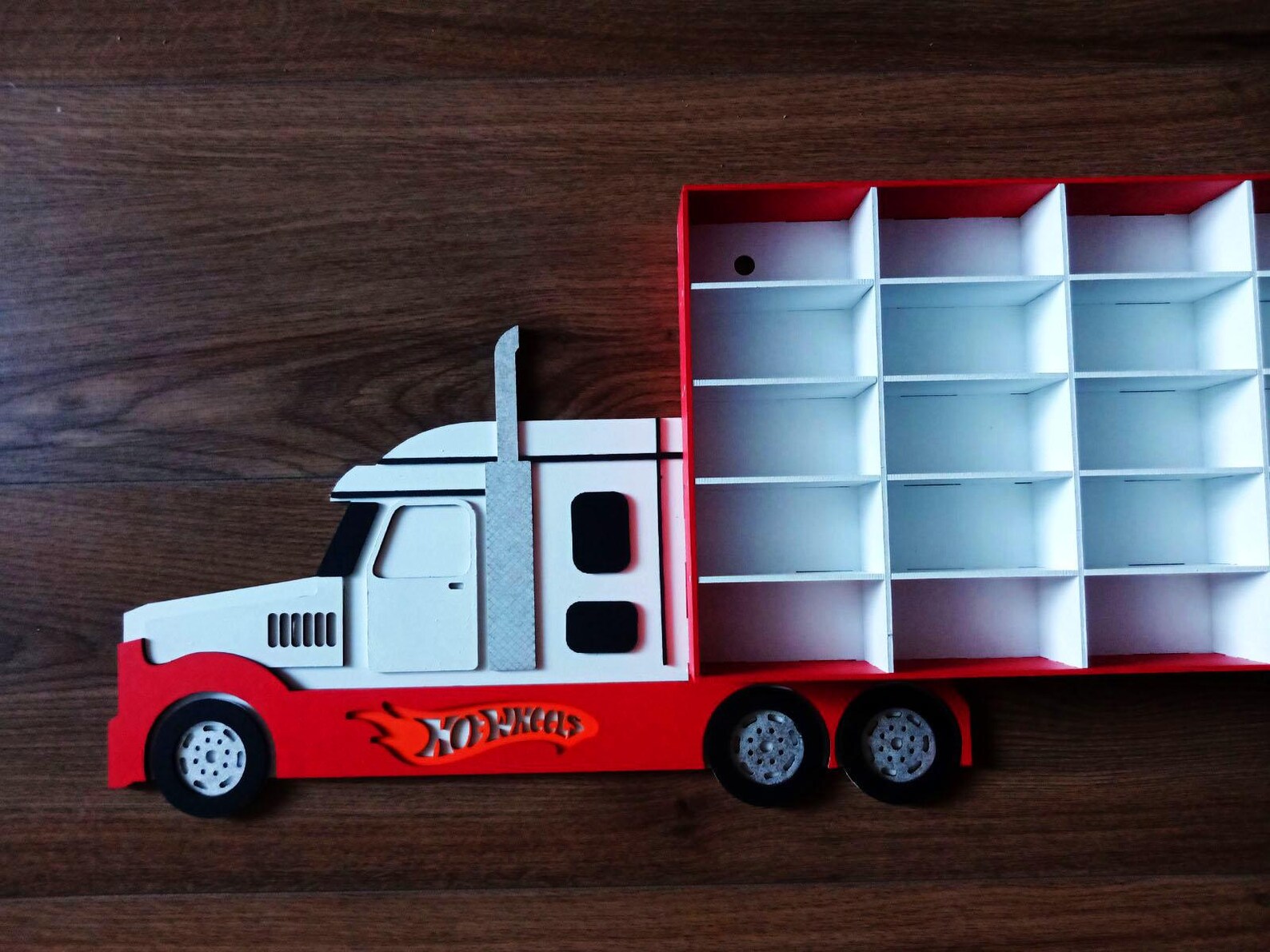 Hot Wheels Storage Display Car Shelf 60 Section Playroom Decor Hot ...