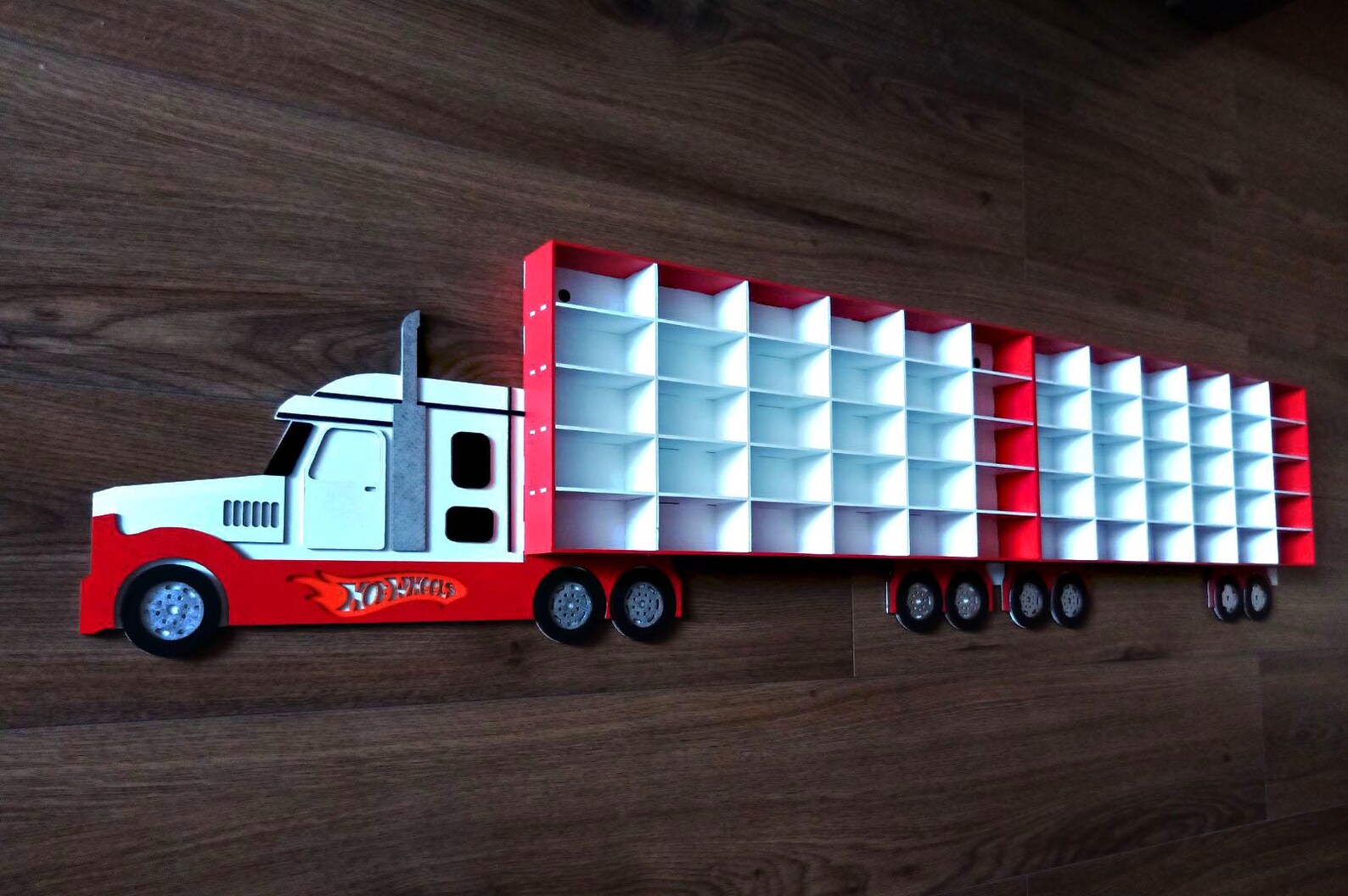 Hot Wheels Storage Display Car Shelf 60 Section Playroom Decor Hot ...