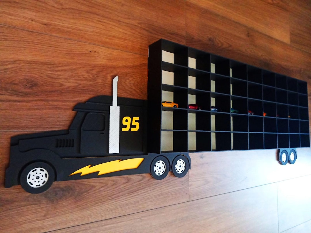Shelf Storage Car Shelf Display Display for Wall Mount Mack Truck Car ...